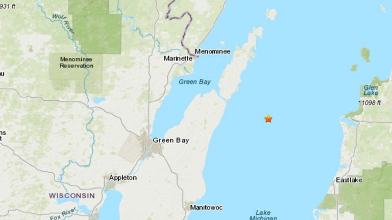 2.9 magnitude earthquake reported below Lake Michigan near Sturgeon Bay ...